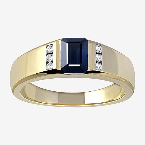 Click here for Mens Gemstone & 1/8 CT. T.W. Genuine Diamond 10K G... prices