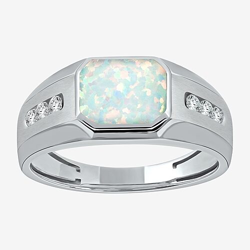 Click here for Mens Gemstone Sterling Silver Fashion Ring  10  Op... prices