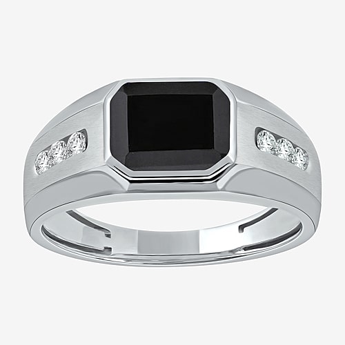 Click here for Mens Gemstone Sterling Silver Fashion Ring  9 1/2... prices