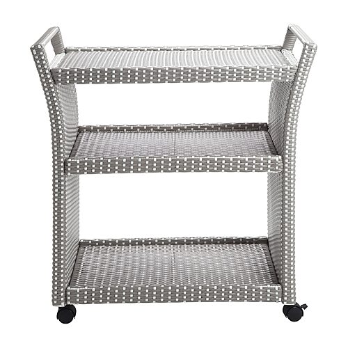 Furniture of America Polonsky Contemporary Serving Cart  One Size  Gray