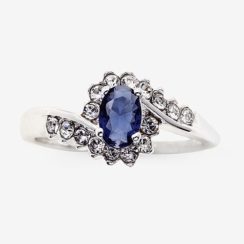 Click here for Sparkle Allure Womens Blue Crystal Pure Silver Ove... prices