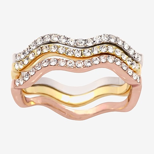 Click here for Sparkle Allure Wavy Delicate Stackable Womens Crys... prices