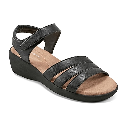 Click here for Easy Spirit Womens Kenton Strappy Low Wedge Sandal... prices