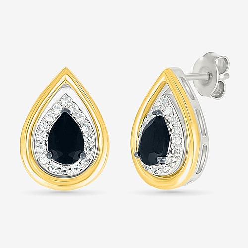 Click here for Genuine Black Onyx 10K Gold Sterling Silver 14.5mm... prices