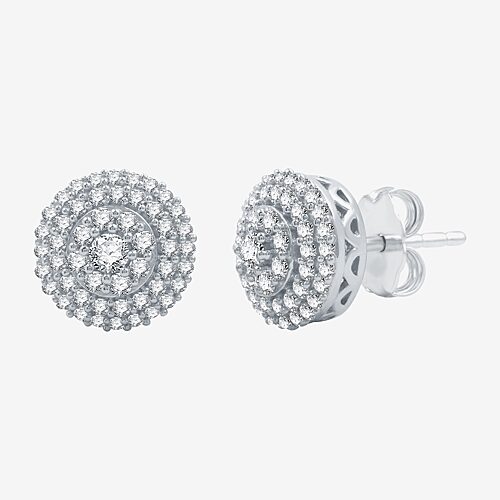 Click here for 3/4 CT. T.W. Natural White Diamond Sterling Silver... prices