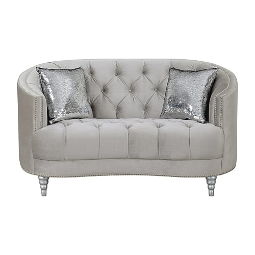 Click here for Avonlea Curved Slope-Arm Loveseat  One Size  Gray prices