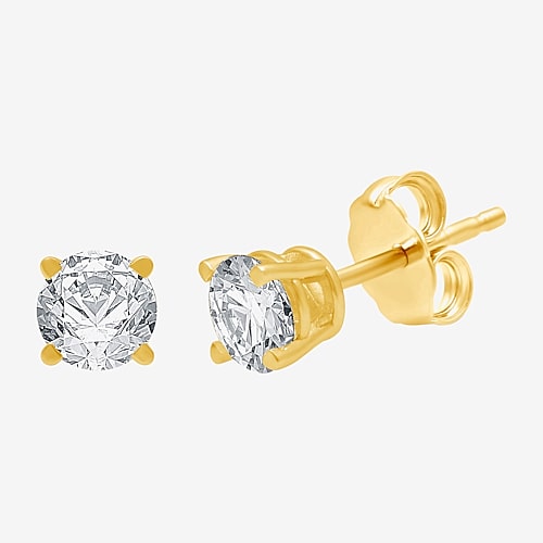Click here for 5/8 CT. T.W. Natural White Diamond 10K Gold 4.3mm... prices