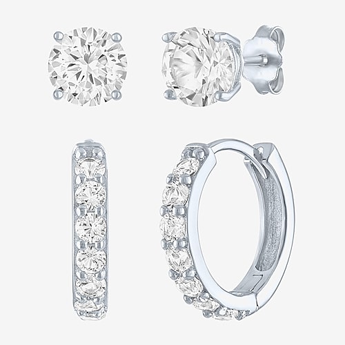 Click here for Yes  Please! Womens Lab Created White Sapphire Ste... prices
