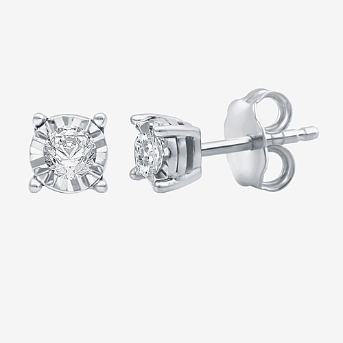 Click here for 1/6 CT. T.W. Natural White Diamond 5.6mm Sterling... prices