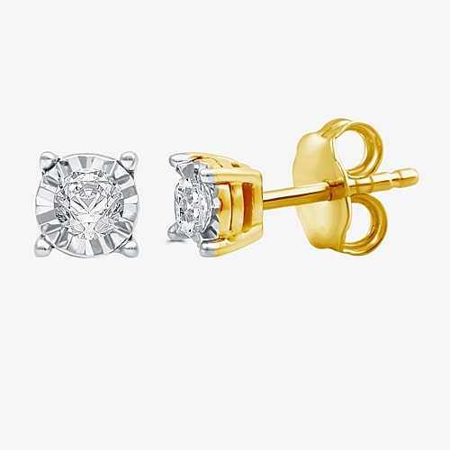 Click here for 1/6 CT. T.W. Natural White Diamond 14K Gold Over S... prices