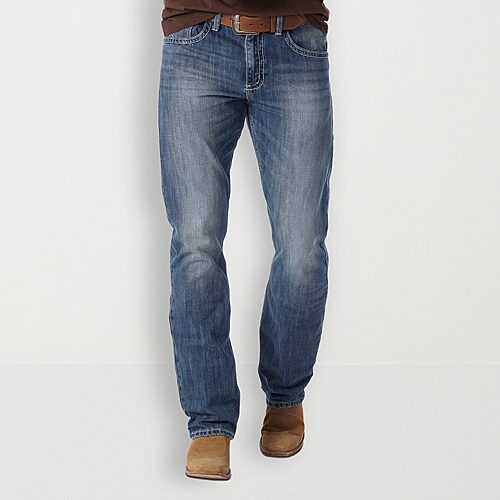 Click here for Wrangler Mens Bootcut Jean  38 32  Blue prices