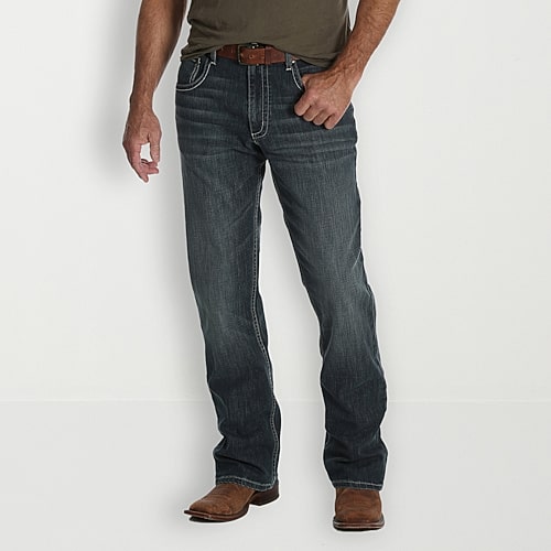 Click here for Wrangler Mens Bootcut Jean  32 30  Blue prices