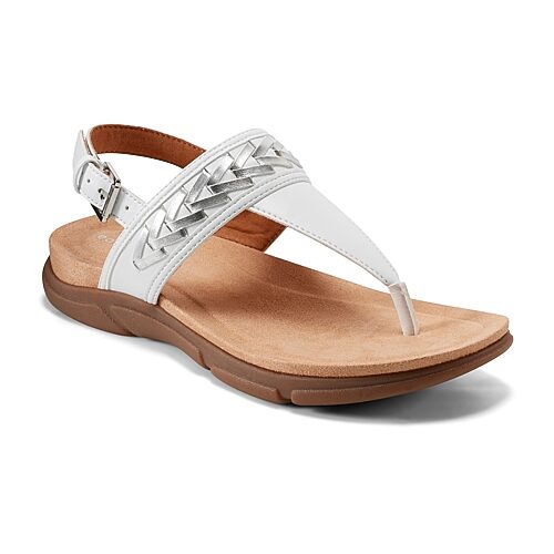 Click here for Easy Spirit Womens Monte Woven T-Strap Flat Sandal... prices