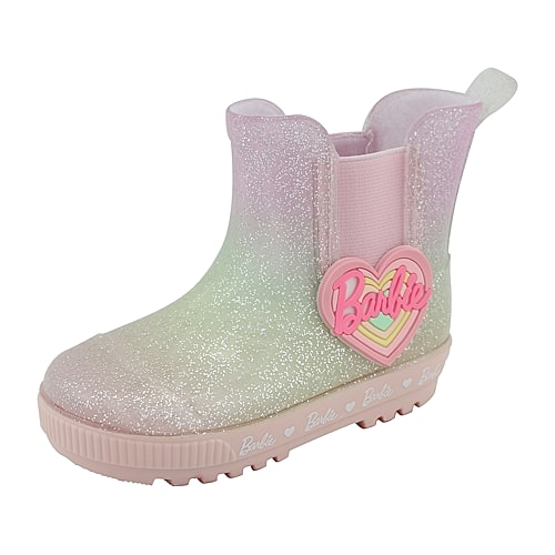 Click here for Toddler Girls Barbie Barbie Flat Heel Rain Boots... prices