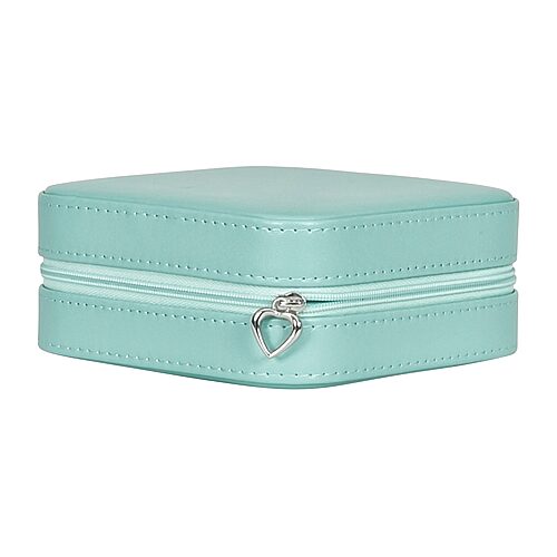 Click here for Mele and Co Josette Mirrored Aqua Jewelry Travel C... prices