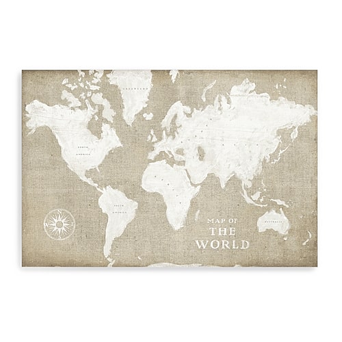 Click here for Lumaprints Burlap World Map I Giclee Canvas Art  O... prices