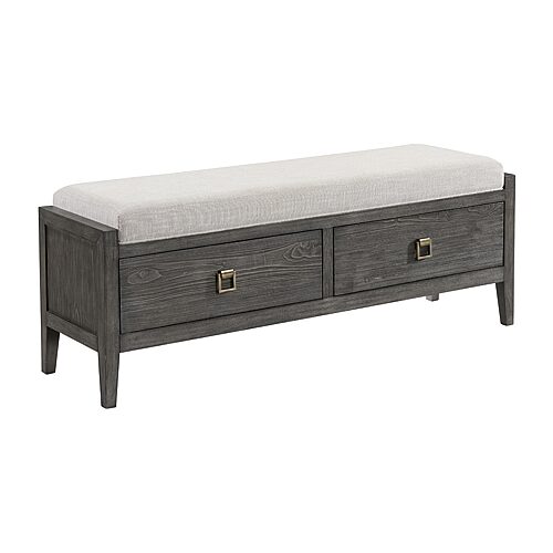 Essex Storage Bench  One Size  Gray
