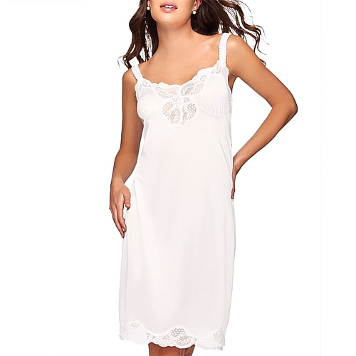 Click here for Ilusion Lace Trim Full Slip- 2012  38  White prices