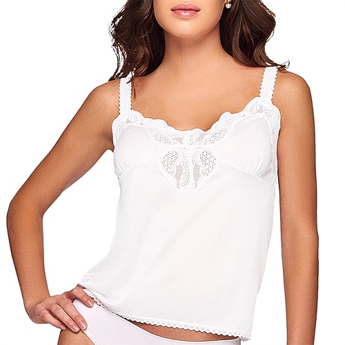 Click here for Ilusion Camisole Slip with Lace- 2032  38  White prices