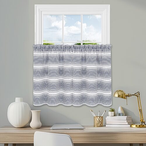 Click here for Achim 2-pc. Rod Pocket Window Tier  One Size  Blue prices