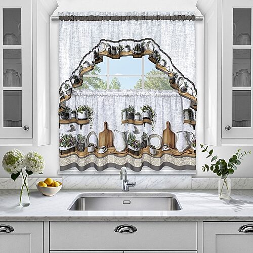 Click here for Achim 3-pc. Rod Pocket Kitchen Curtains & Drapes W... prices