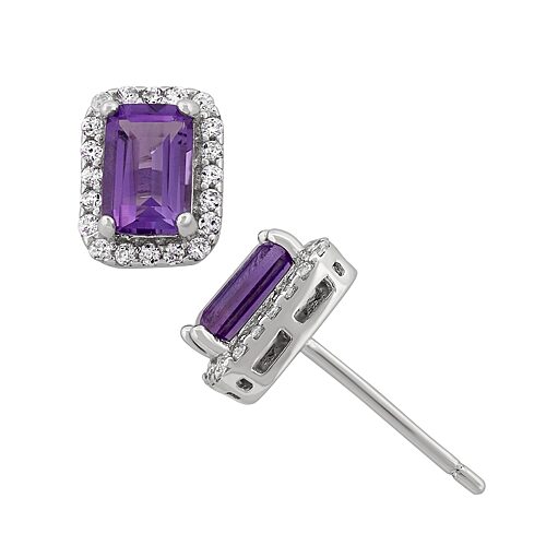 Click here for Genuine Amethyst Sterling Silver Earrings  One Siz... prices