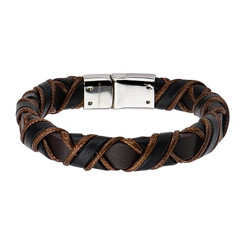 Click here for Inox Jewelry Mens Stainless Steel Black & Brown Wo... prices