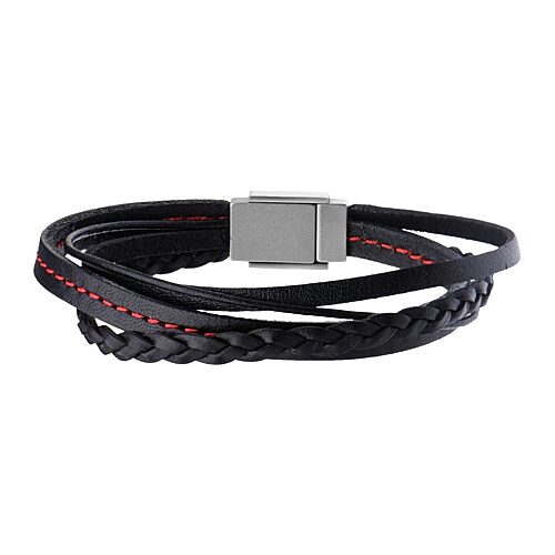 Click here for Inox Jewelry Mens Stainless Steel & Leather Bracel... prices