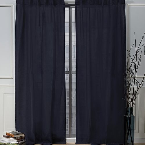 Click here for Nicole Miller Faux Linen Slub Back Tab Light-Filte... prices