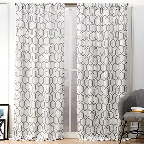 Click here for Nicole Miller Hexa Back Tab Light-Filtering Set of... prices