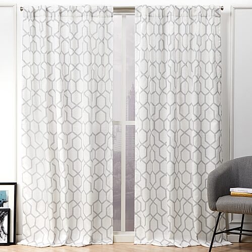 Click here for Nicole Miller Hexa Back Tab Light-Filtering Set of... prices