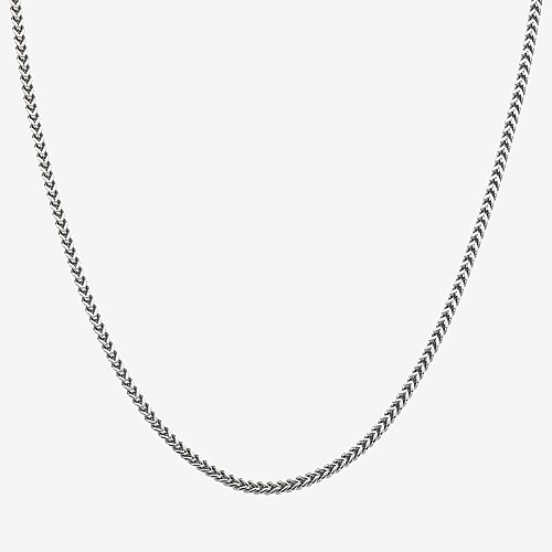 Click here for Stainless Steel Solid Wheat Chain Necklace  One Si... prices
