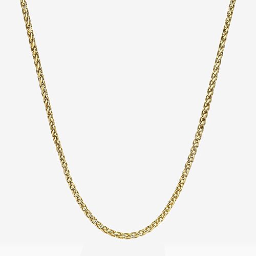 Click here for Mens Stainless Steel 3mm Wheat Chain  One Size  Ye... prices