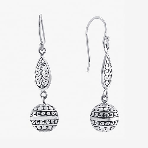 Click here for Bali Inspired Womens Sterling Silver Ball Round Dr... prices