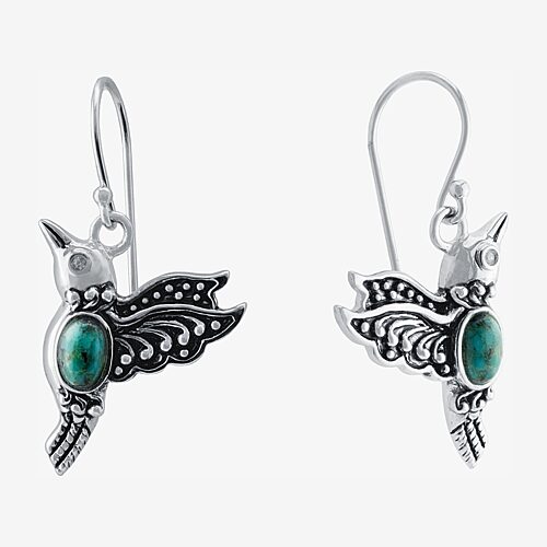 Click here for Hummingbird Womens Enhanced Blue Turquoise Sterlin... prices