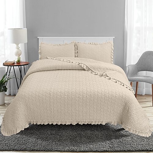 Click here for Avanti Charlotte Quilt Set  One Size  Beige prices