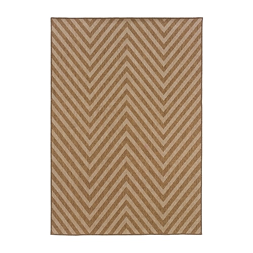 Click here for Covington Home Kehlani Chevron Stripe Indoor Outdo... prices