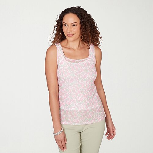 Click here for Womens Hearts of Palm Bloom Service Floral Mesh Ta... prices