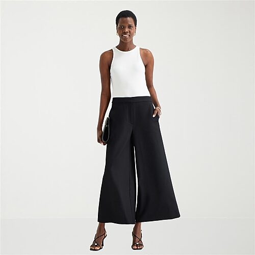 Click here for Worthington Womens Tall Wide Leg High Rise Cropped... prices