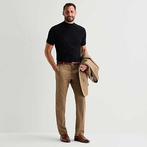 Click here for J. Ferrar Ultra Comfort Mens Slim Fit Flat Front S... prices