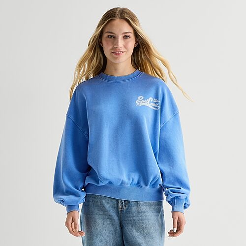 Click here for Arizona Womens Juniors Crew Neck Long Sleeve Sweat... prices