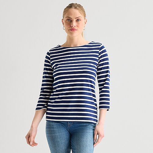 Click here for St. Johns Bay Womens Boat Neck Elbow Sleeve T-Shir... prices