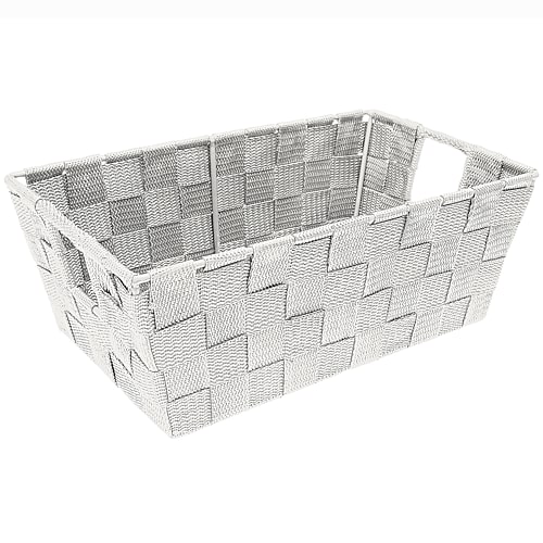 Click here for Simplify Small Woven Strap Bin  One Size  Gray prices