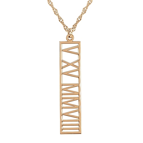 Click here for Personalized Roman Numeral Date Pendant Necklace... prices