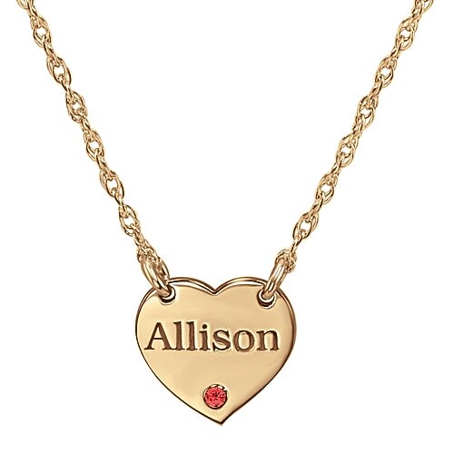 Click here for Personalized Birthstone Heart Name Pendant Necklac... prices