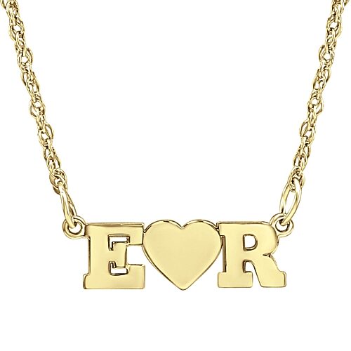 Click here for Personalized 2 Single Initial Heart Pendant Neckla... prices