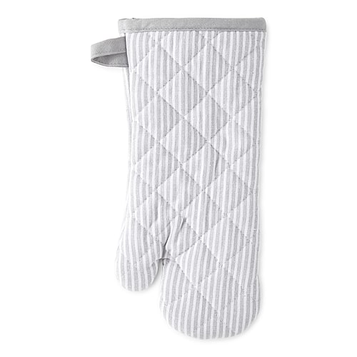 Click here for Cooks Stripe Oven Mitt  One Size  Gray prices