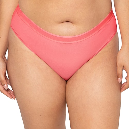 Click here for Curvy Couture Sheer Mesh High Cut Brief-1313  Smal... prices
