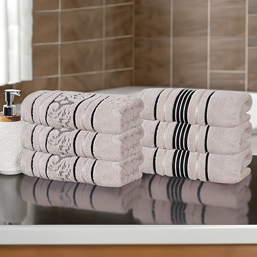 Click here for SUPERIOR Sadie Zero Twist Jacquard Solid Cotton 6-... prices
