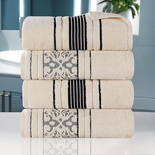 Click here for SUPERIOR Sadie Zero Twist Jacquard Solid Cotton 4-... prices
